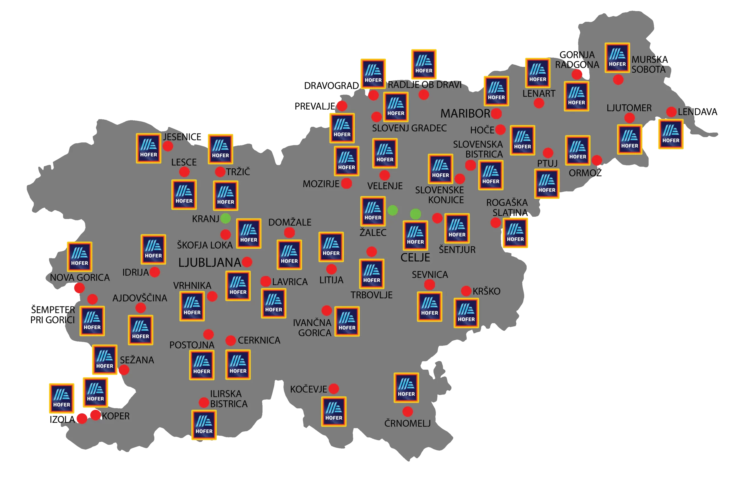 Mreža polnilnih postaj | E-charge Enertec